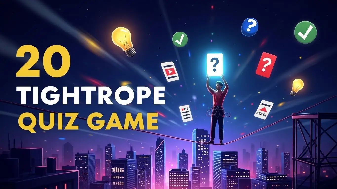 20 Tightrope Quiz Game: Daily Trivia Questions with Answers